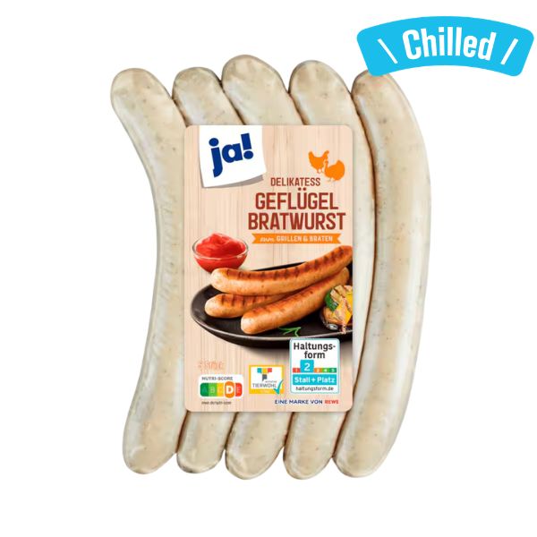 ja!-Poultry Bratwurst Sausages - 400g (Chilled 0-4℃) (Best Before Date ...